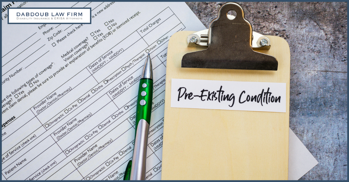 Pre-Existing Conditions: A Convenient Excuse for Denying Disability ...